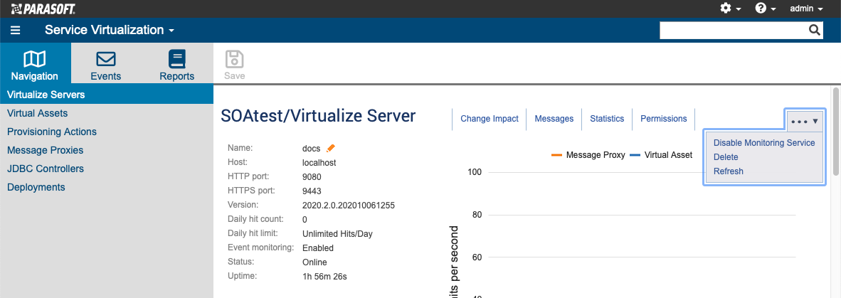 Starting Stopping All Event Monitoring For A Virtualize Server Soatest And Virtualize With Ctp