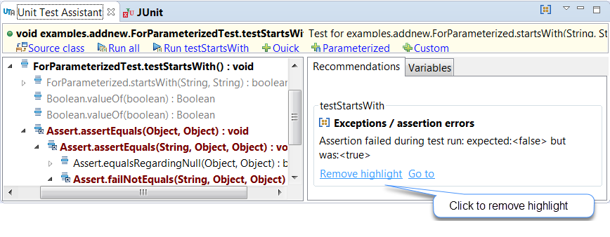 Executing Unit Tests With Unit Test Assistant Parasoft Dtp Engine Java Desktop 1030