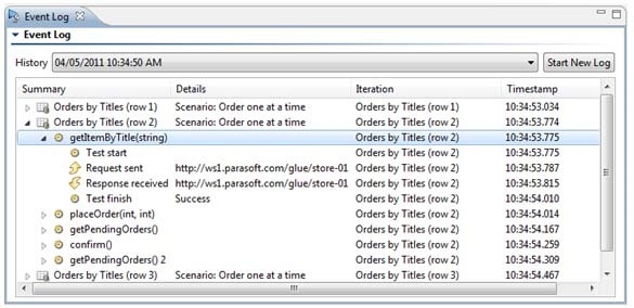 Viewing And Exploring Events Soatest And Virtualize 9 10 7 Parasoft Documentation