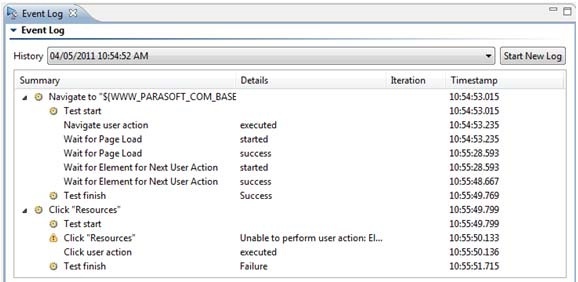 Viewing And Exploring Events Soatest And Virtualize 9 10 7 Parasoft Documentation