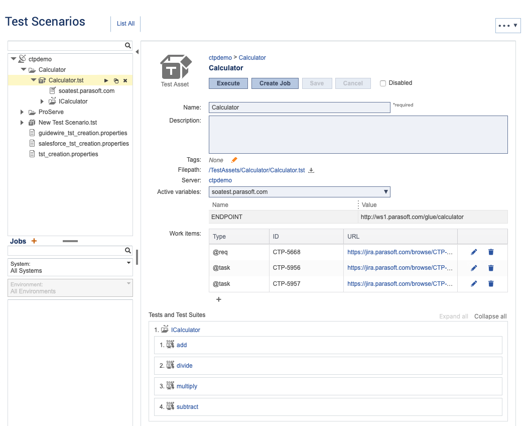 Managing Tests Soatest And Virtualize With Ctp 2020 2 Parasoft Documentation